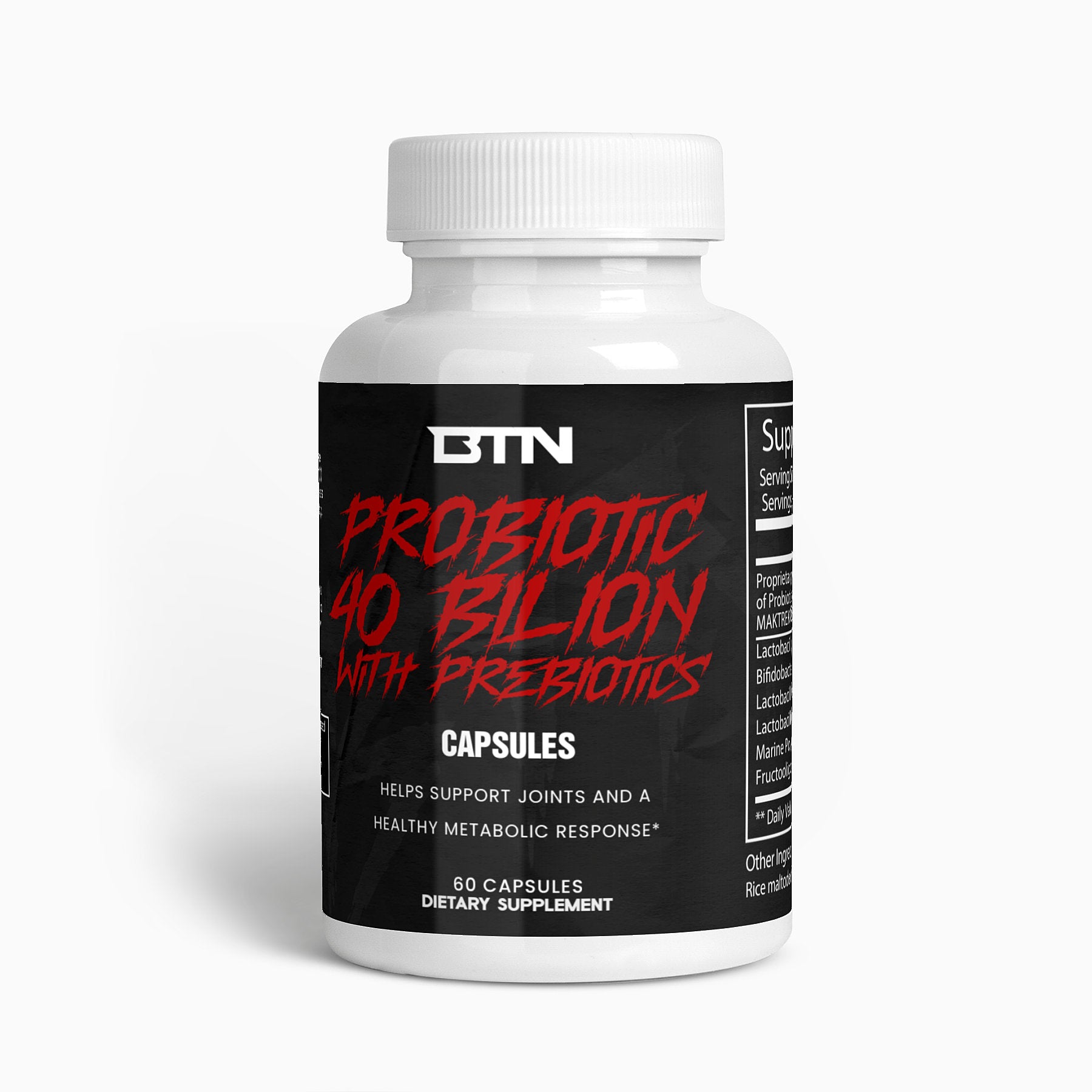 Probiotic 40 Billion with Prebiotics – BTN Supplements